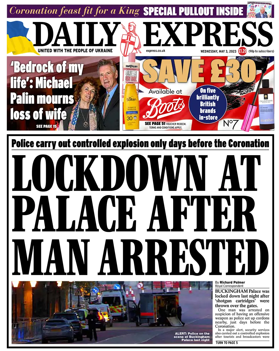 'Lockdown at Palace' and 'AI claims first scalp'