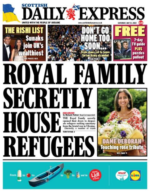 Scotland's papers: Strikes loom or ScotRail and Sunak riches - BBC News