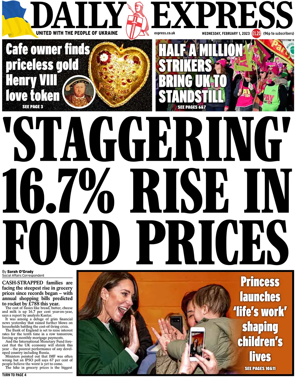 Half a million to strike and 'Tories confront Hunt'