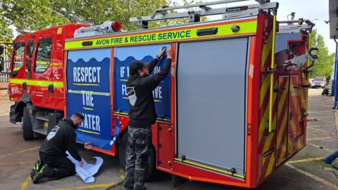 Avon Fire and Rescue unveil fire engine to promote water safety