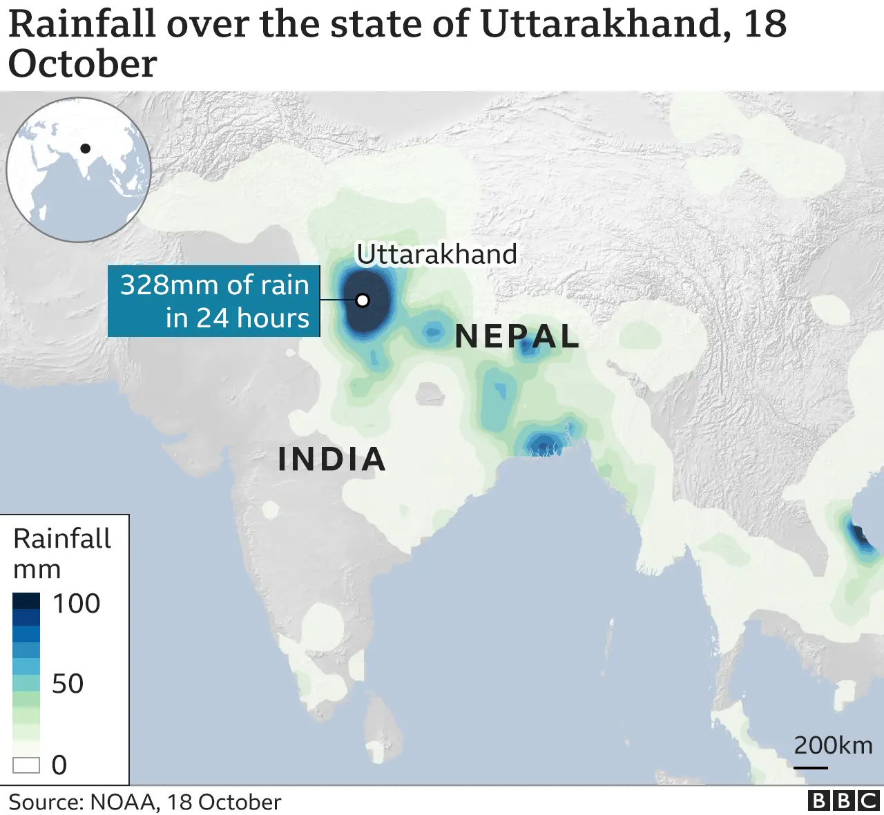 Uttarakhand Floods Affected Areas Map Full Article: Catastrophic