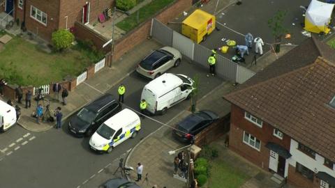 Man who murdered family jailed for at least 46 years - BBC News