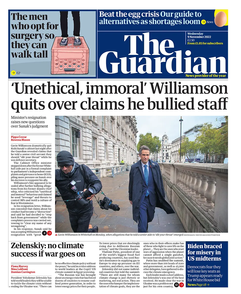 'Williamson forced out' and Hancock enters jungle