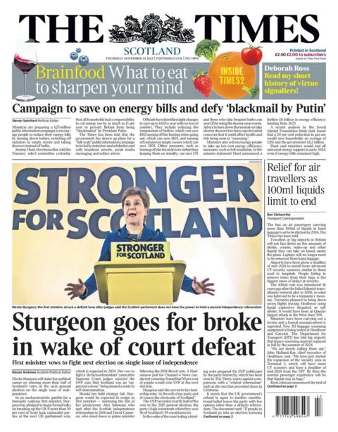 Indyref court ruling and Sturgeon's 'rallying cry' - BBC News