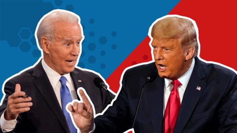 Presidential debate: Second Trump v Biden debate in pictures - BBC News