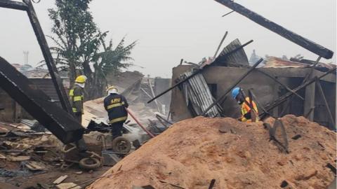 Gas explosion in Lagos today: Iju-Ishaga gas tank truck fire outbreak ...