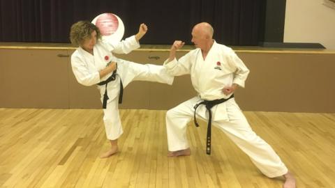 Grandad who earned karate black belt at the age of 74 - BBC News