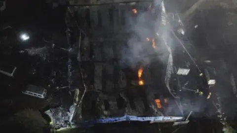 Wolverhampton commercial unit collapses after fire