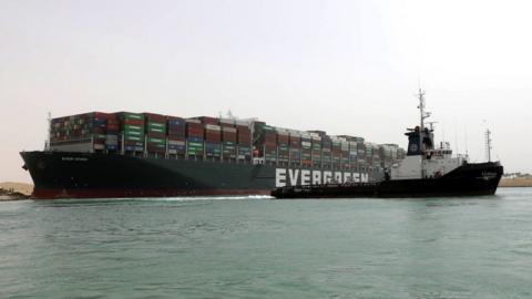 In pictures: Container ship blocking the Suez Canal finally on the move ...