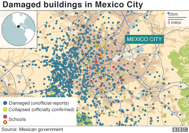 Mexico earthquake: Death toll rises as search for survivors goes on ...
