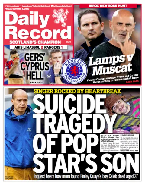 Scotland's papers: Police new recruits cut and Holly kidnap plot