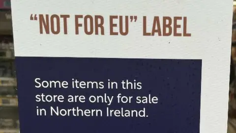 First 'Not for EU' posters begin appearing in NI supermarkets