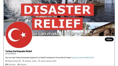 Scammers profit from Turkey-Syria earthquake - BBC News