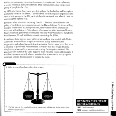 A-level textbook withdrawn over 'shocking' Native American question