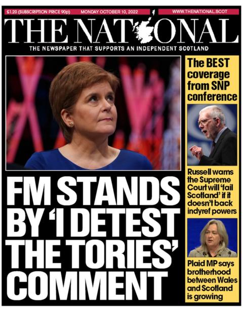 Scotland's papers: 'Remember them' and Sturgeon 'under attack' - BBC News