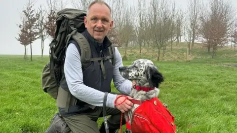 Man sets off on 3,000-mile coast walk in wife's memory