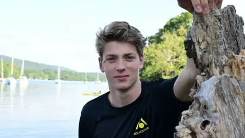 Shropshire's Pardoe breaks world record for Windermere swim