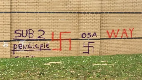 Oxford school swastika graffiti: Two boys questioned