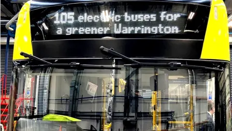 Warrington's first electric bus unveiled by council