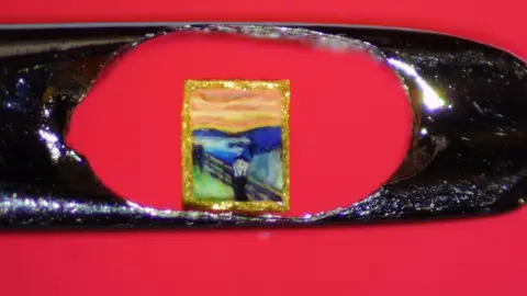 David A Lindon's micro art masterpieces sell for £90,000