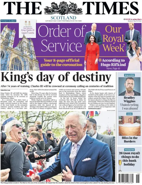 Scotland's papers: The King's 'day of destiny' and new school fears