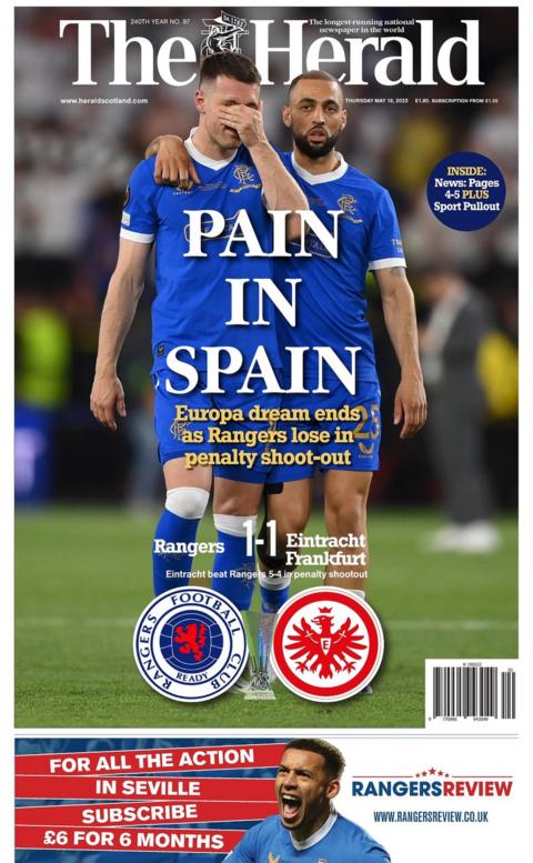 Scotland's papers: Rangers 'pain in Spain' and ScotRail 'cuts chaos ...