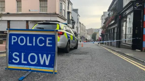 Brighton: Man, 22, in hospital after stabbing in city centre