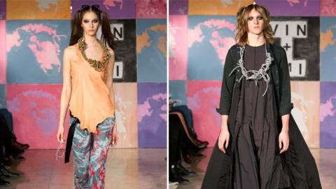 London Fashion Week: Clothes made from recycled plastic - BBC News