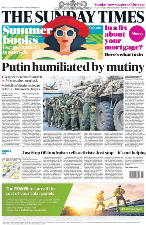 Putin 'humiliated by mutiny' and Russia 'on the brink'