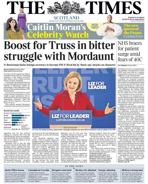 Scotland's papers: Microscope on Mordaunt and FM's indyref2 plans