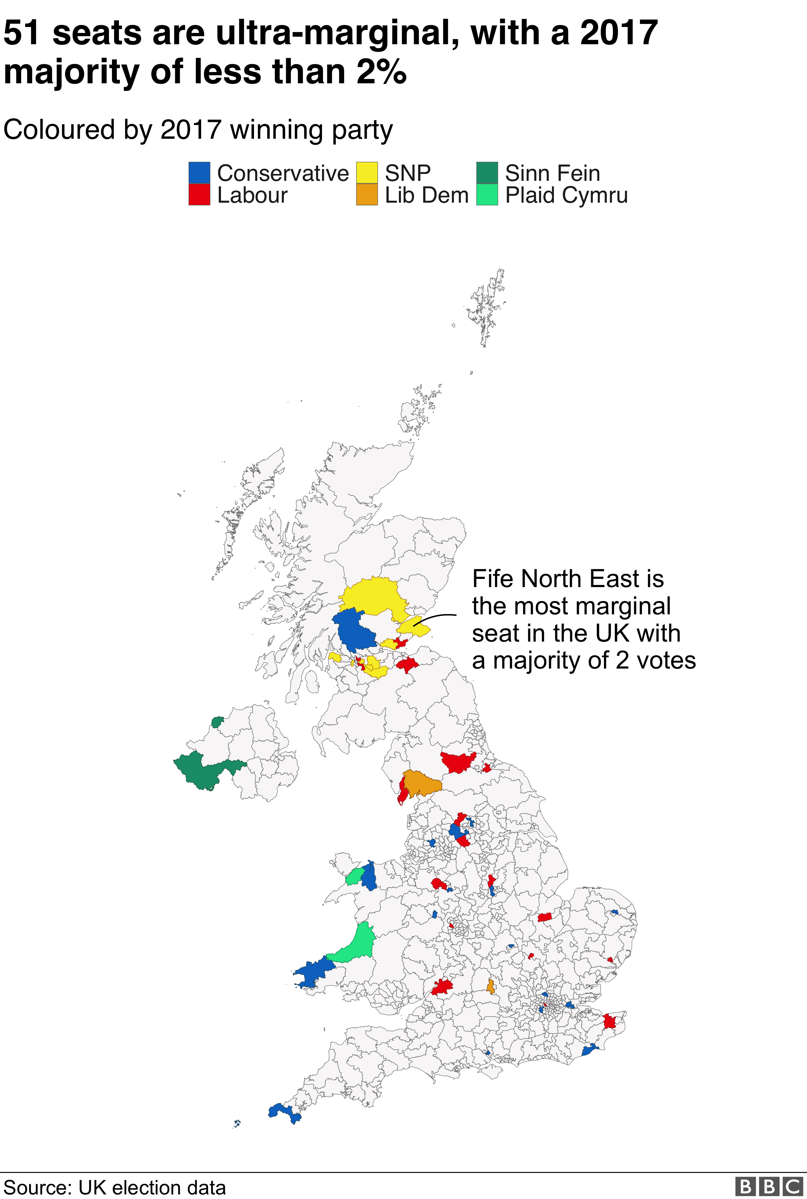 Marginal seats 2019: Where are the seats that could turn the election ...
