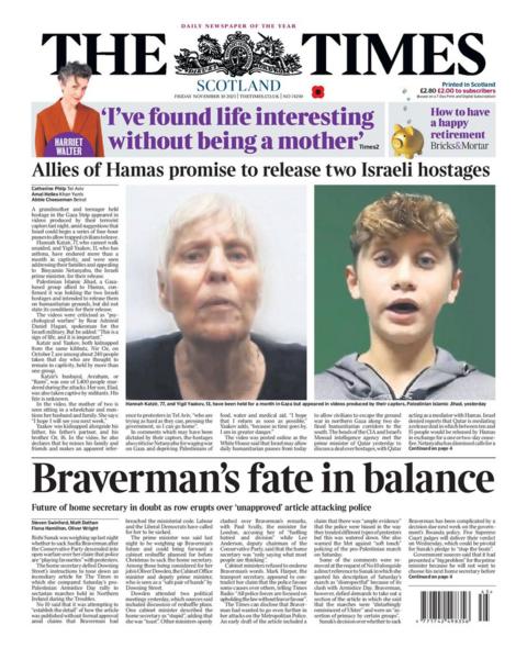 Scotland's papers: Calls to sack Braverman and Yousaf backs iPad costs ...