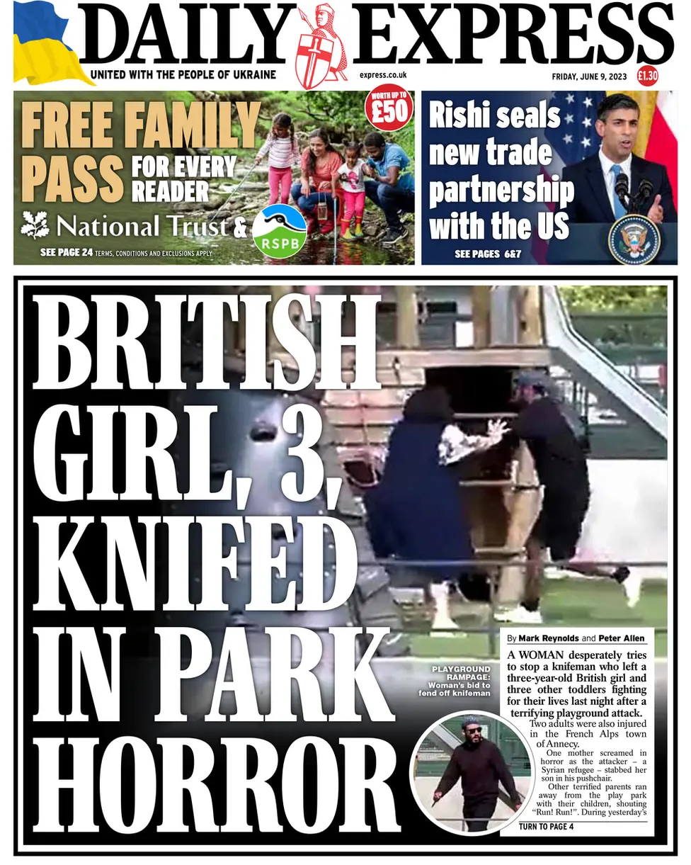 'Horror at the playground' as British girl stabbed