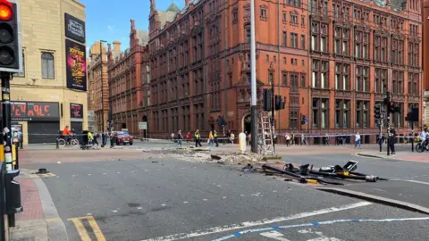 Manchester bus crash: Seven people taken to hospital