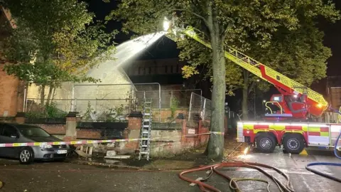 Fire in disused Leicester church annexe believed to be arson