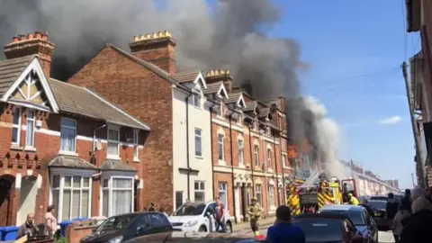 Kettering fire: Bed shop hit by 'massive' blaze