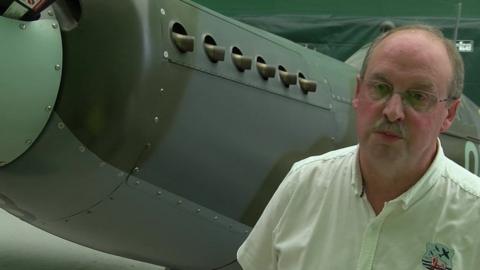 Replica Spitfire pilot died following his passion, wife says - BBC News