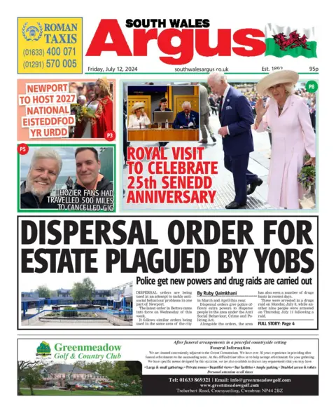 Wales' papers: Order for 'plagued estate' and King hails Senedd