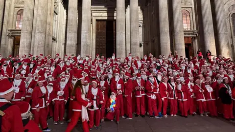 Santa in the City: Thousands descend on capital for charity