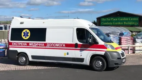 Cumbria garden centre donates fifth ambulance to Ukraine