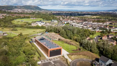 Part of peace wall removed for Black Mountain community centre