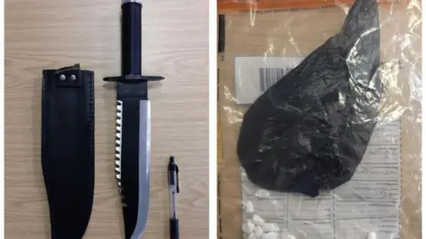 Peterborough drug dealer jailed after 'Rambo' knife found