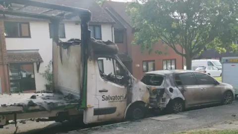 Sandwich: Multiple vehicles 'deliberately' set alight