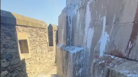 Derry's Walls: Historic monument attacked with paint