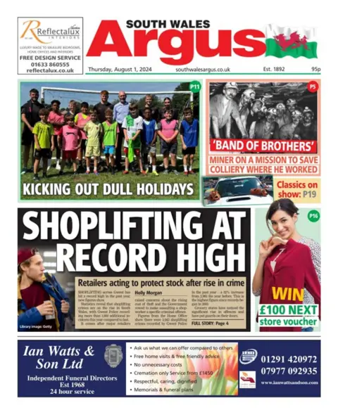 Wales' papers: 'Surge in 20mph fines' and 'star's shame'