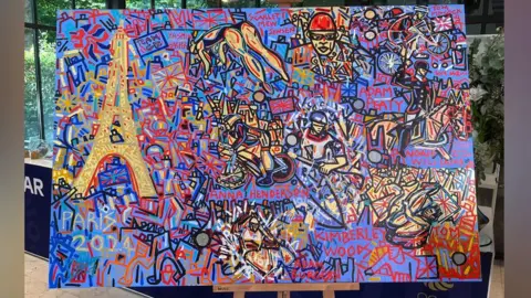 Team GB artist hopes his Paris Olympic painting go down in history