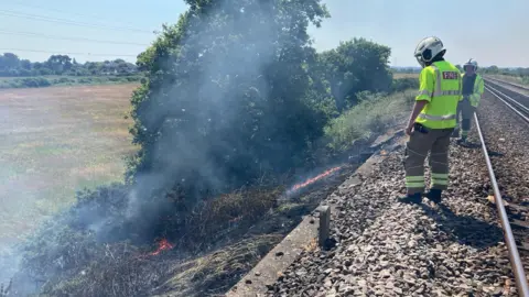 Bournemouth: Brockenhurst trains hit by line-side fire