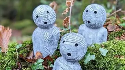 Japanese inspired sculptures on display in Puzzlewood