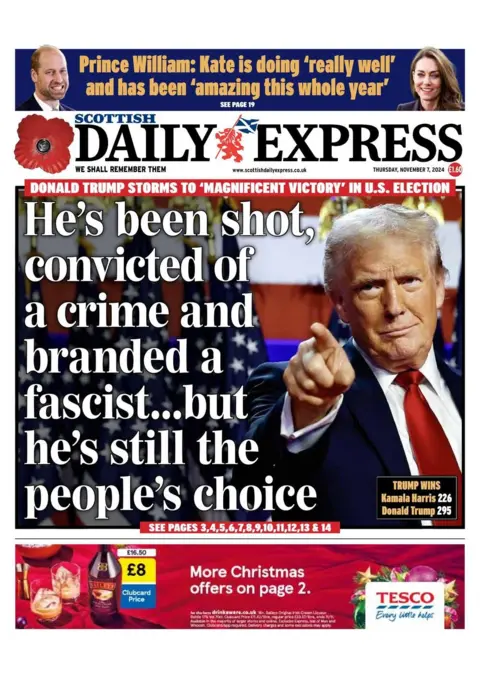 Scotland's papers: 'Star spangled spanner' Trump back in office