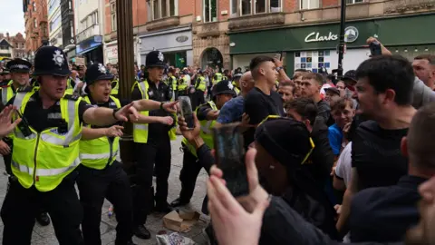 Man arrested over violent disorder at Nottingham protest